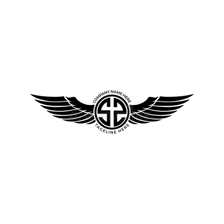 SS Creative Monogram Logo with Wings Stock Illustration - Illustration ...