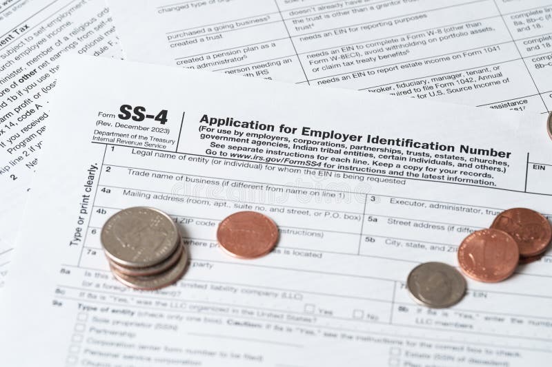 SS-4 Form, Application for Employer Identification Number, IRS Tax ...