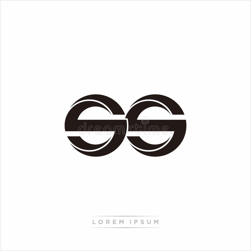 Ss Initial Letter Split Lowercase Modern Monogram Linked Outline ...