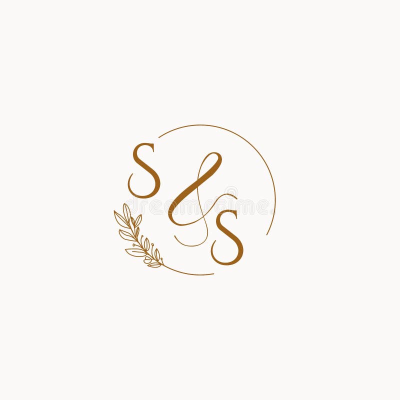 SS Initial Wedding Monogram Logo Stock Illustration - Illustration of ...