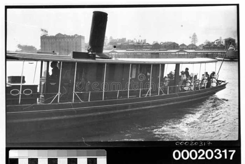 SS LADY HOPETOUN In Sydney Harbour Stock Image - Image of monochrome ...