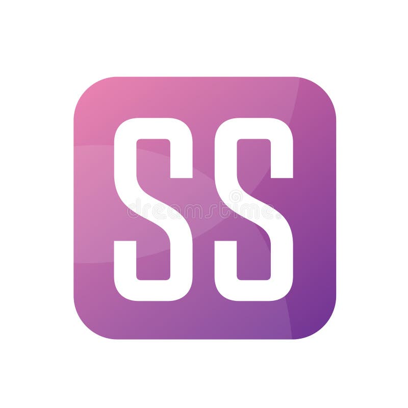 SS Letter Logo Design with Simple Style Stock Vector - Illustration of ...