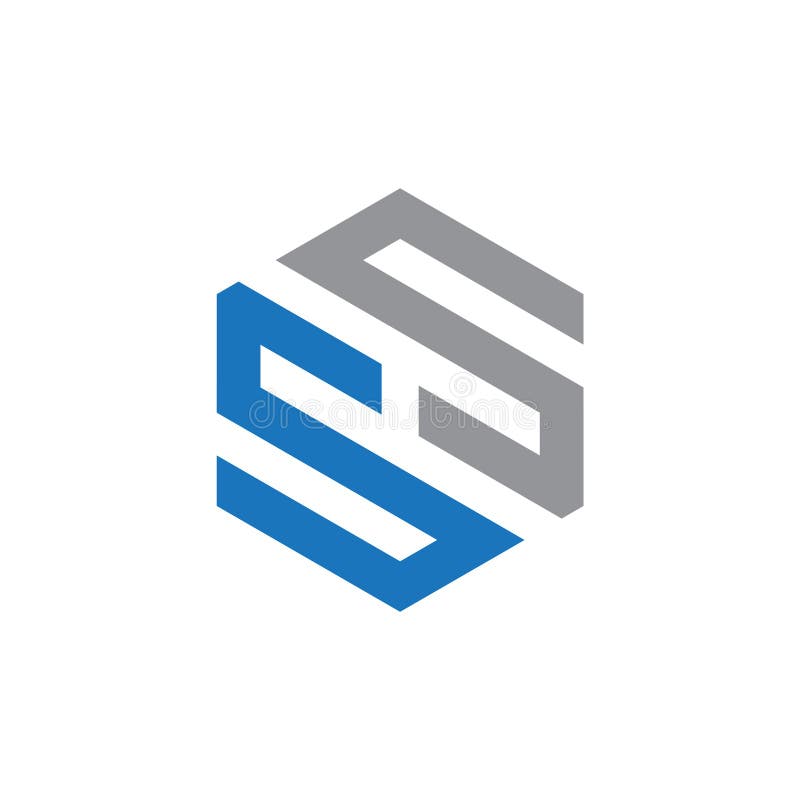 SS Letter Monogram Initial Logo Design Template Vector Illustration. SS ...