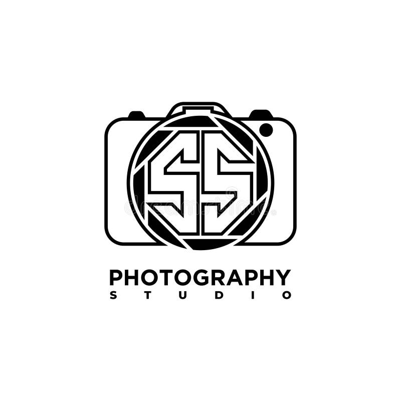 SS Letter Photograph Camera Style Stock Vector - Illustration of ...