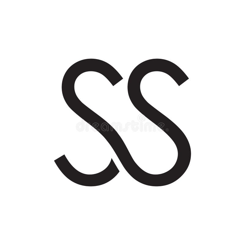 SS Letters Combined Icon Logo Design Vector Stock Illustration ...