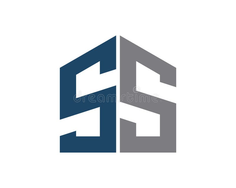 Ss logo icon template 1 stock vector. Illustration of property - 302177149
