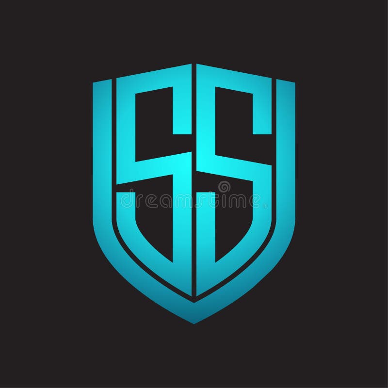 Letter S SS Shield Logo Design Simple Vector Stock Vector ...