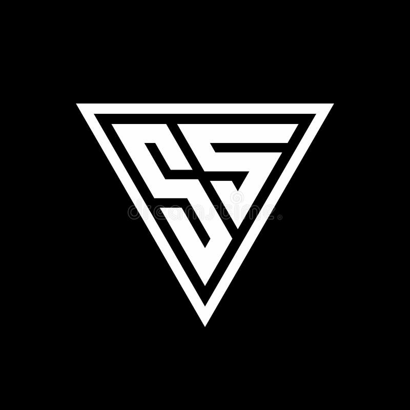 SS Logo Monogram with Triangle Shape Designs Template Stock Vector ...