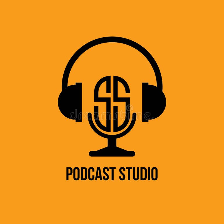 SS Monogram Headphone and Microphone Style Stock Vector - Illustration ...