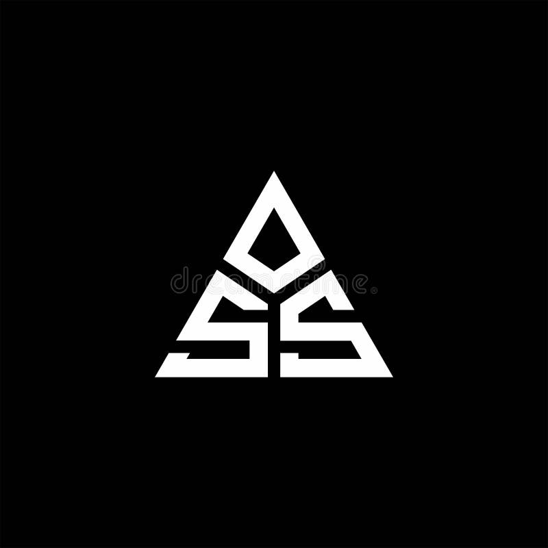 SS Monogram Logo with 3 Pieces Shape Isolated on Triangle Stock Vector ...