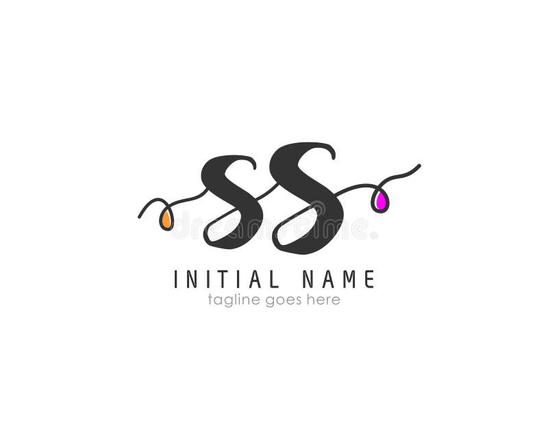 SS Signature Initial Logo Template Vector. Initial Signature Logo ...