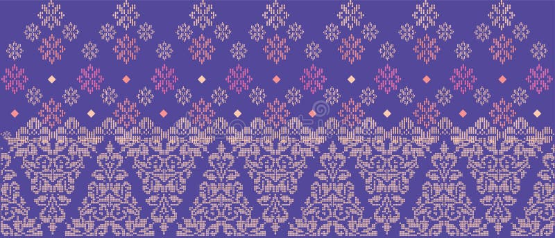 Traditional "Songket" Textile Pattern Featuring Intricate Geometric and ...