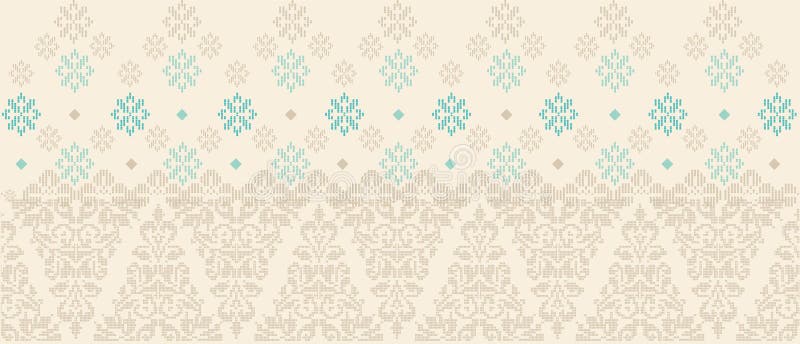 Traditional "Songket" Textile Pattern Featuring Intricate Geometric and ...