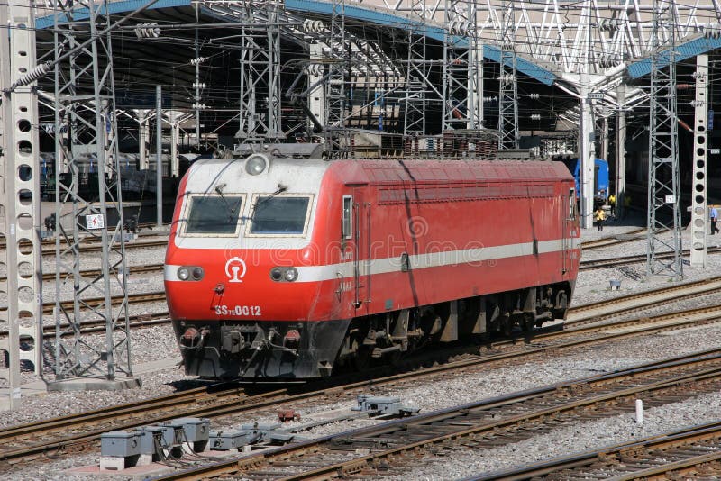SS7E Electric Locomotive stock image. Image of shan, electric - 12745869