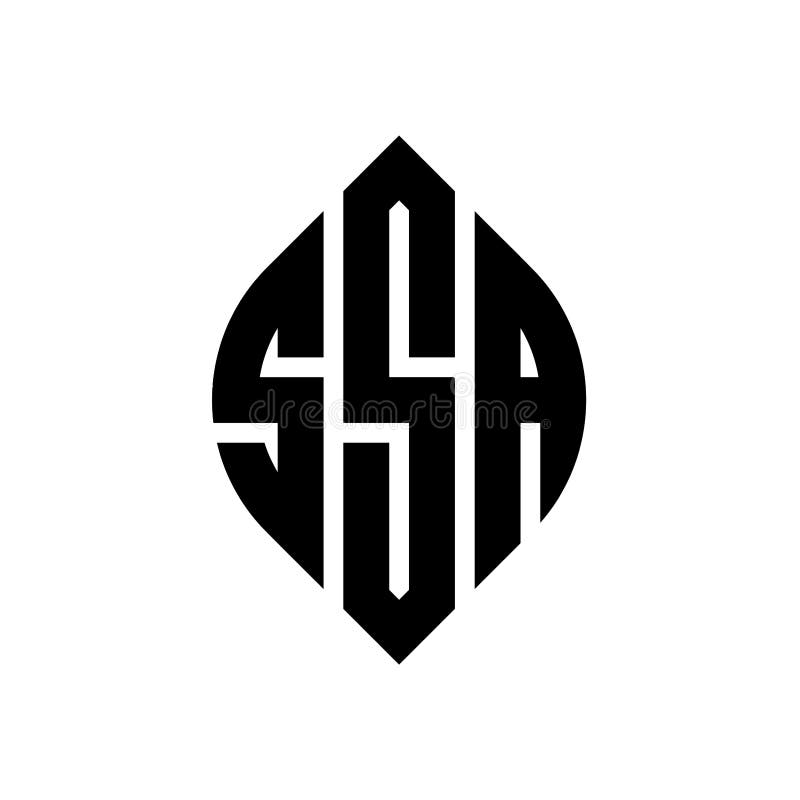 SSA Circle Letter Logo Design with Circle and Ellipse Shape. SSA ...