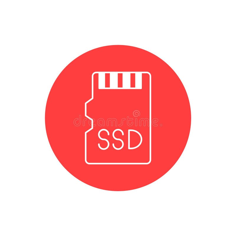 Ssd Chip Vector Icon with Trendy Background Colors that Can Easily Edit ...