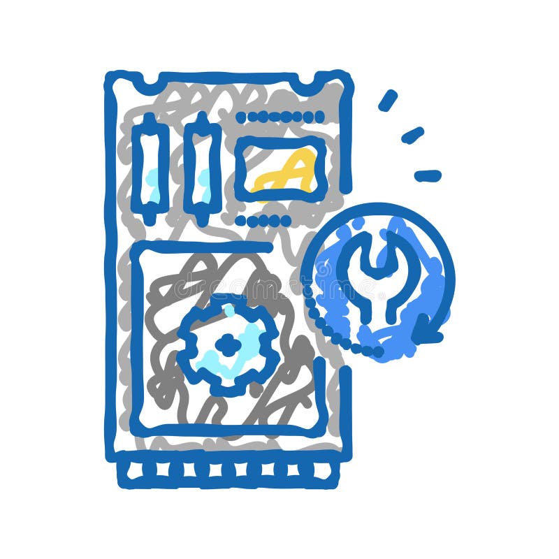 Ssd Data Recovery Icon Doodle Illustration Stock Illustration ...