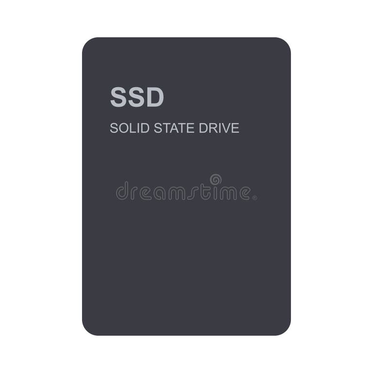 SSD Front View Isolated on White Background Stock Vector - Illustration ...