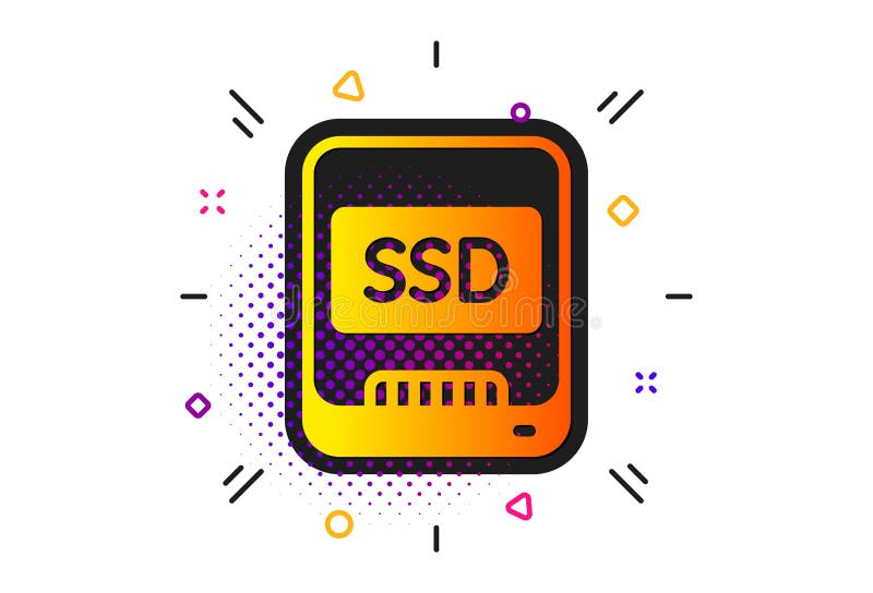 Ssd Icon. Computer Memory Component Sign. Data Storage. Vector Stock ...