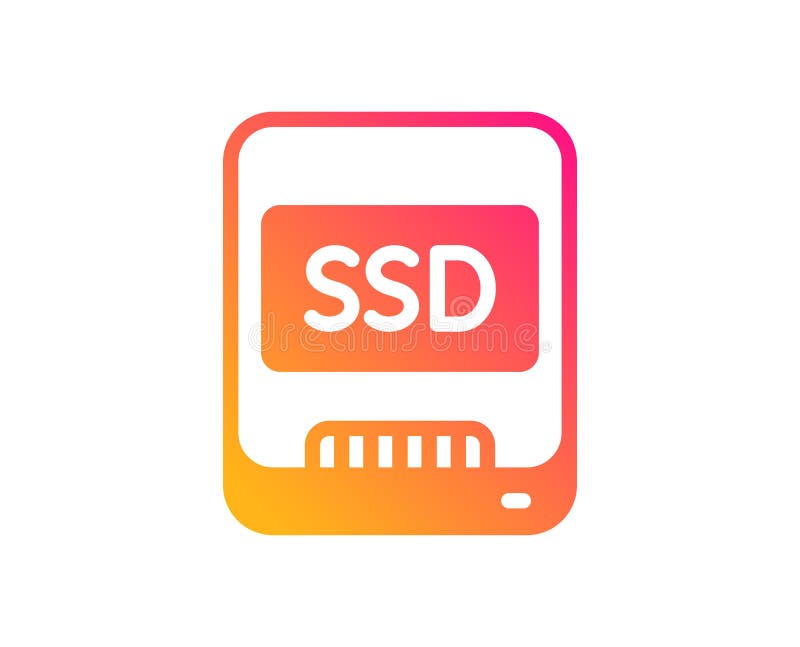 Ssd Icon. Computer Memory Component Sign. Data Storage. Vector Stock ...