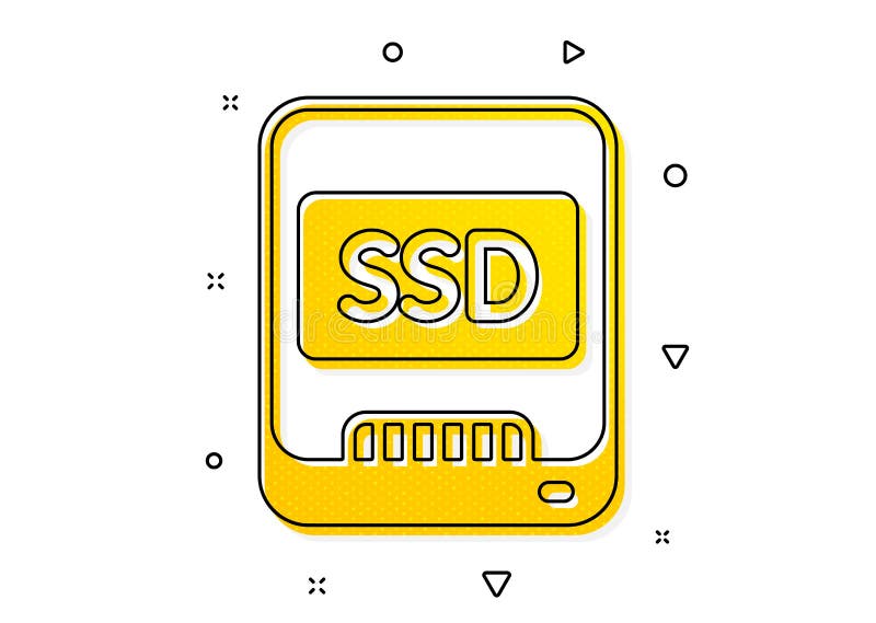Ssd Icon. Computer Memory Component Sign. Data Storage. Vector Stock ...