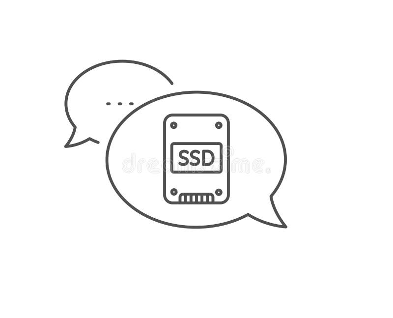 SSD Icon. Solid-state Drive Sign. Vector Stock Vector - Illustration of ...