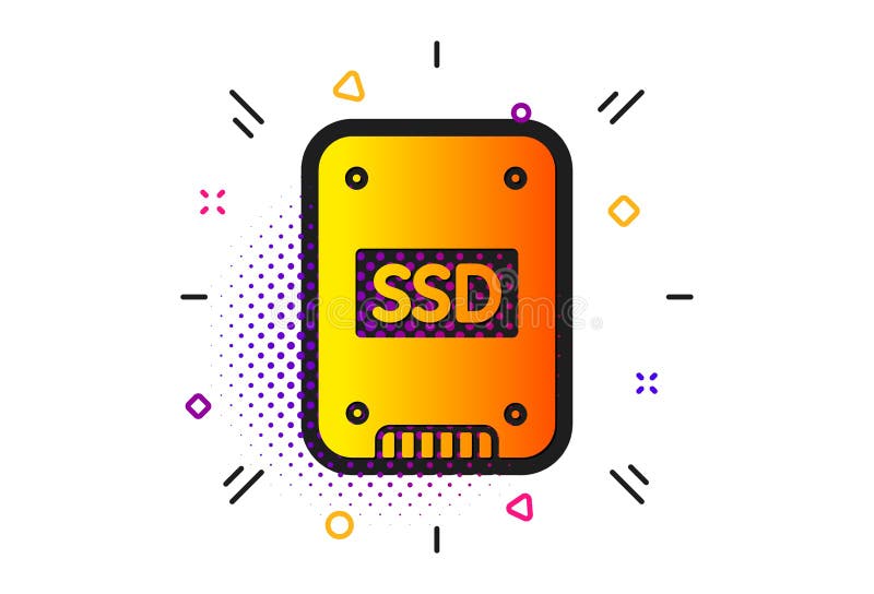 SSD Icon. Solid-state Drive Sign. Vector Stock Vector - Illustration of ...