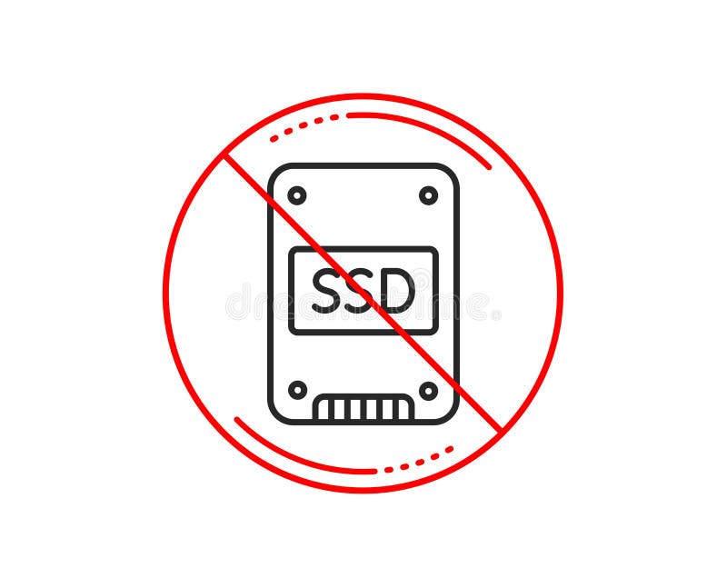 SSD Icon. Solid-state Drive Sign. Vector Stock Vector - Illustration of ...