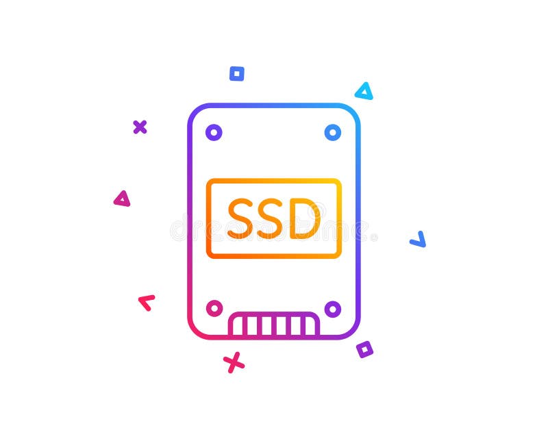 SSD Icon. Solid-state Drive Sign. Vector Stock Vector - Illustration of ...