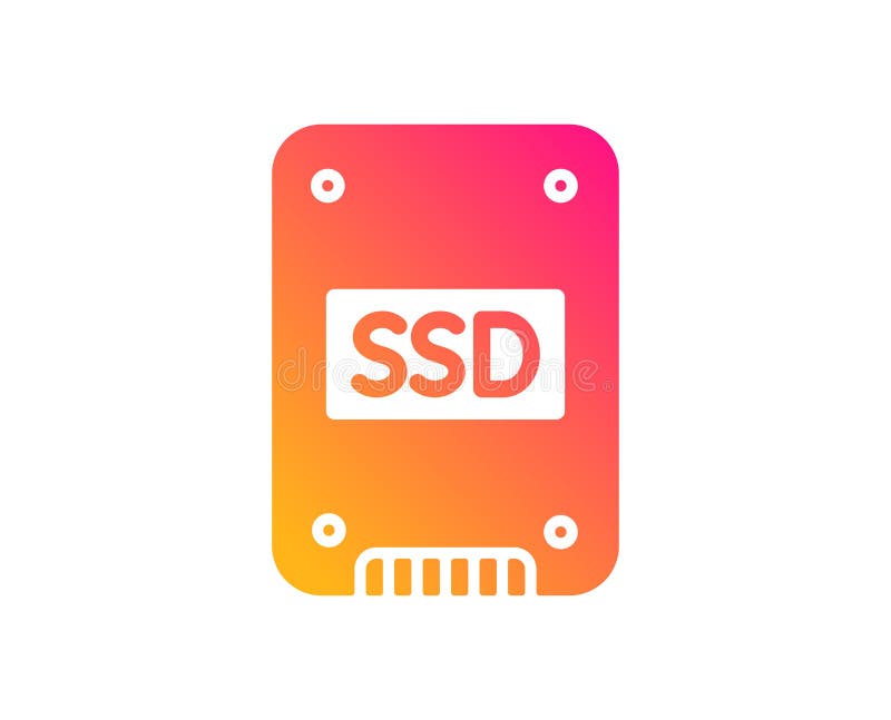 SSD Icon. Solid-state Drive Sign. Vector Stock Vector - Illustration of ...