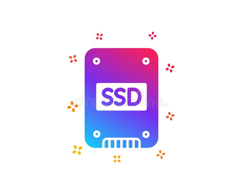 SSD Icon. Solid-state Drive Sign. Vector Stock Vector - Illustration of ...