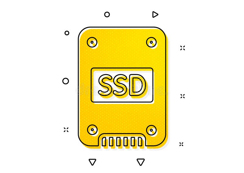 SSD Icon. Solid-state Drive Sign. Vector Stock Vector - Illustration of ...