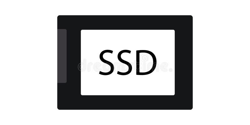 SSD Icon Symbol Simple Design Stock Vector - Illustration of hardware ...