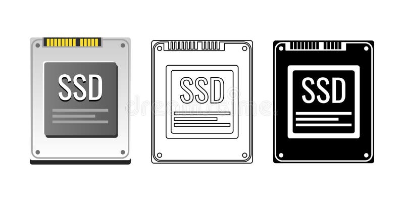 SSD icon set stock vector. Illustration of concept, hosting - 194889400