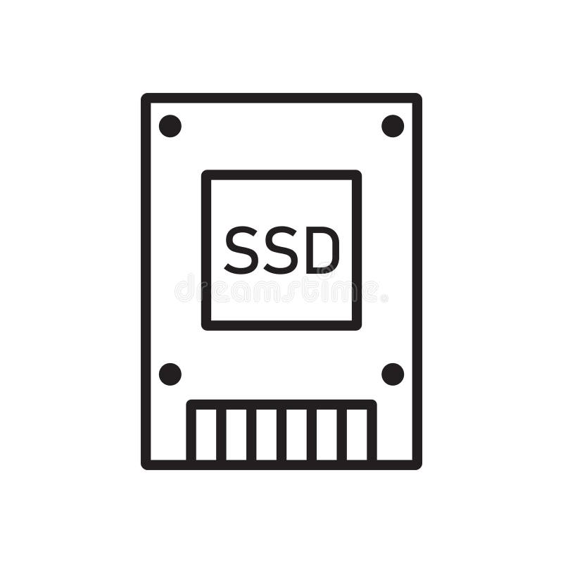 Ssd icon vector stock vector. Illustration of connection - 312857735