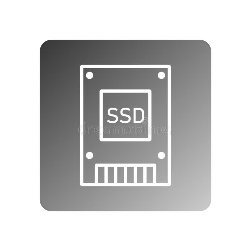 Ssd icon vector stock vector. Illustration of hard, disk - 312857774