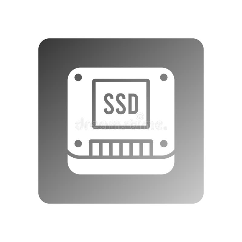 Ssd icon vector stock vector. Illustration of hard, drive - 312857814