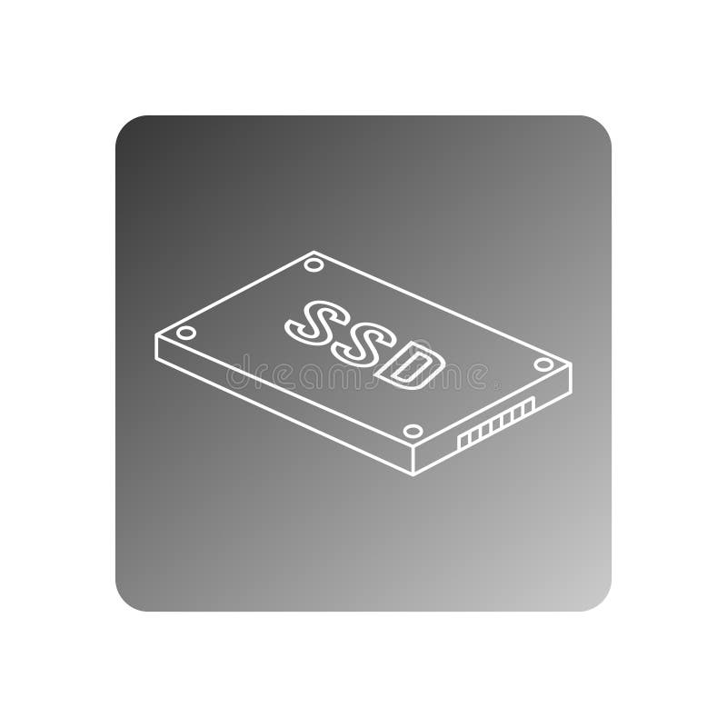 Ssd icon vector stock vector. Illustration of drive - 312858071