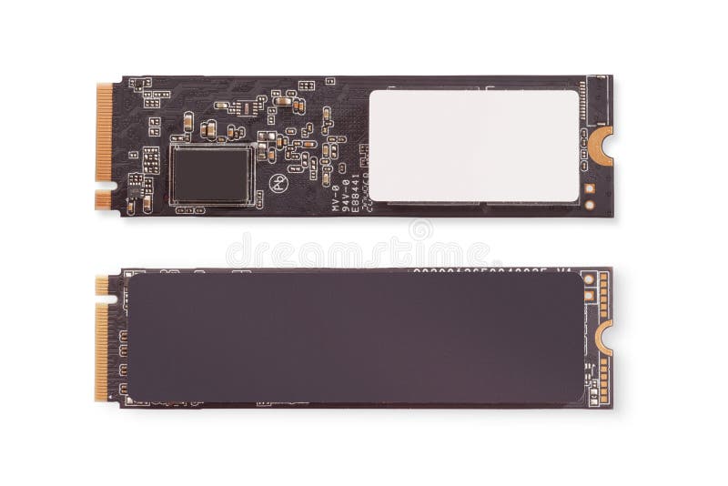 SSD M2 Disk Front and Back View Isolated Stock Photo - Image of hard ...