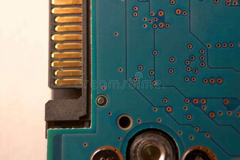 A SSD M2 Drive Isolated on White, Hard Disk Chip Sockets Stock Photo ...