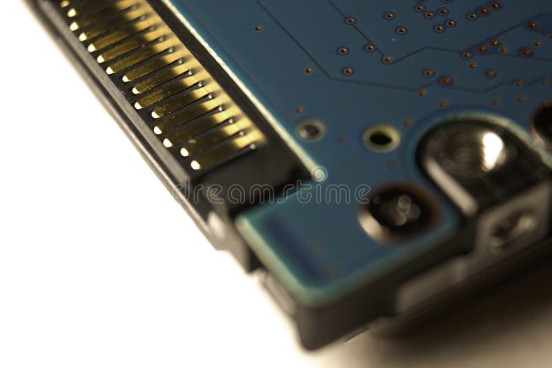 A SSD M2 Drive Isolated on White, Hard Disk Chip Sockets Stock Image ...