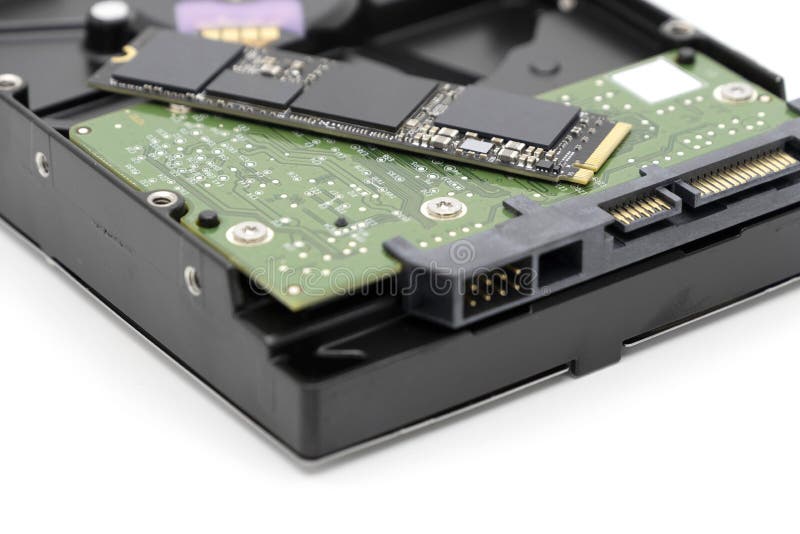 Old HDD or Hard Disk Drive Antique Storage with Pink Stethoscope ...