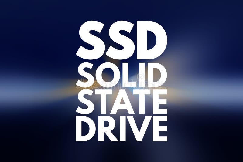 SSD - Solid State Drive Acronym, Technology Concept Background Stock ...