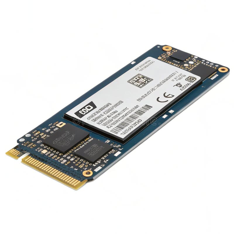 SSD Solid State Drive Isolated on White Background Stock Illustration ...