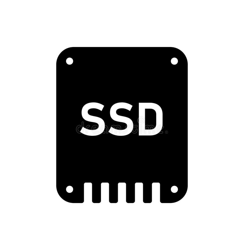 SSD Solid State Drive Vector Icon Illustration Stock Vector ...