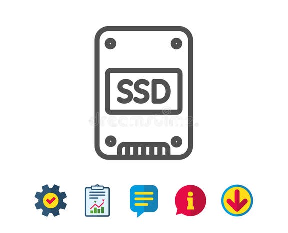 Ssd-symbol Halvledar- Drevtecken Vektor Illustrationer - Illustration ...