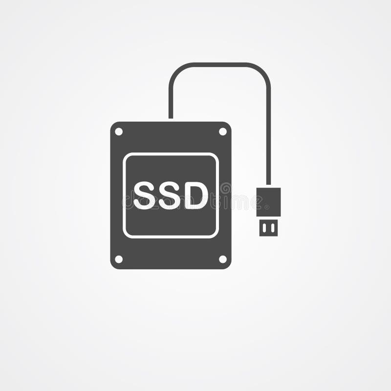 SSD Vector Icon Sign Symbol Stock Vector - Illustration of capacity ...