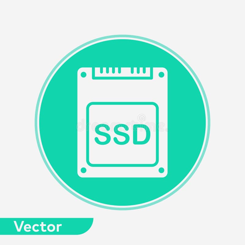 SSD Vector Icon Sign Symbol Stock Vector - Illustration of outline ...