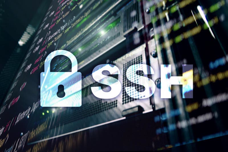 Ssh Secure Shell Protocol And Software Data Protection Internet And Telecommunication Concept 6835