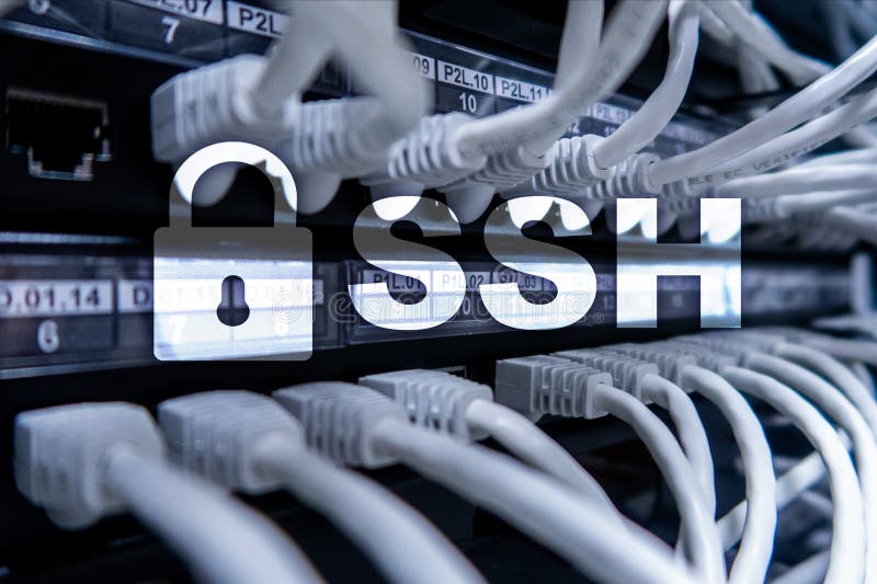 Ssh Secure Shell Protocol And Software Data Protection Internet And Telecommunication Concept 5275